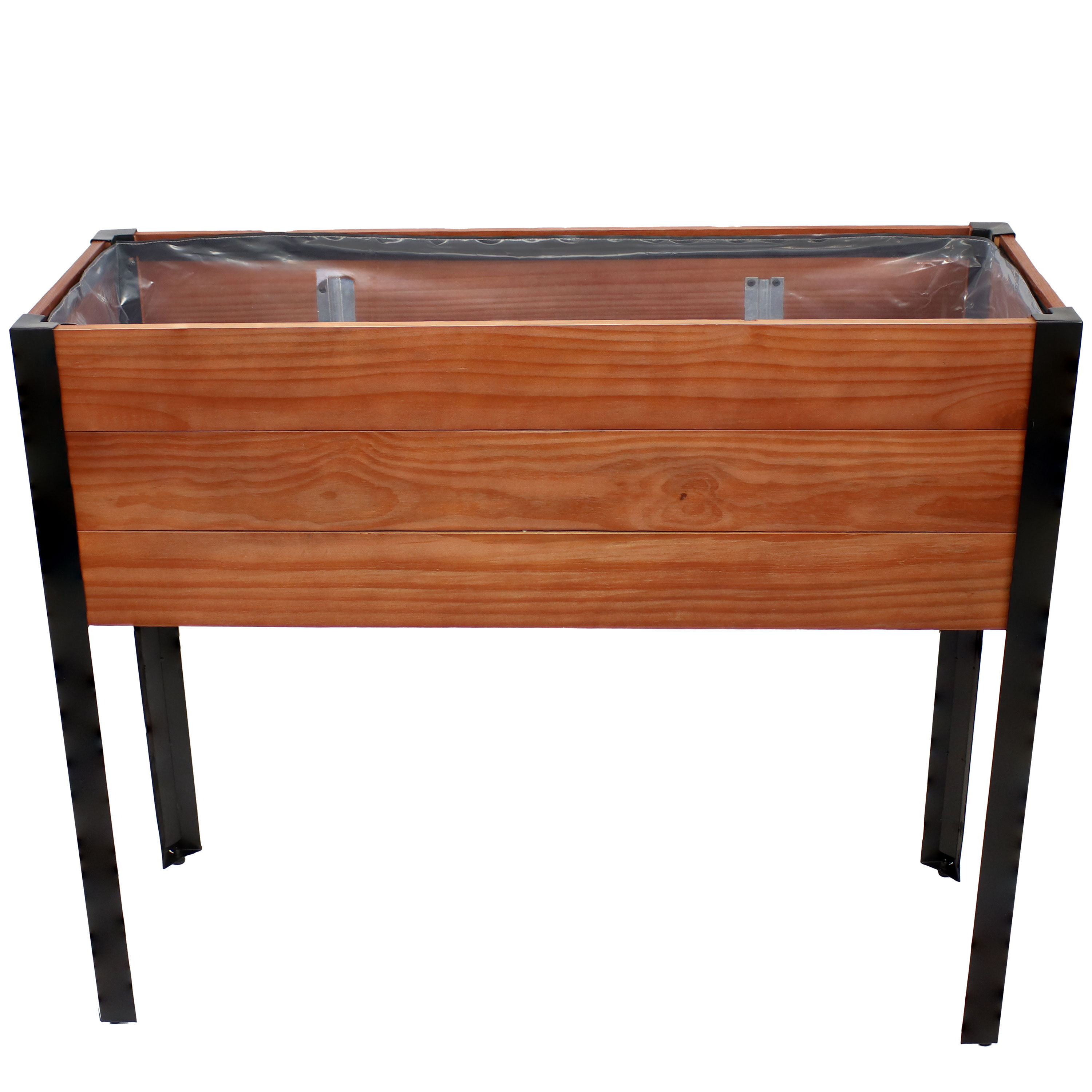 Arlmont & Co. Rinda Acacia Wood Rectangular Raised Garden Bed with Legs - 36.75" x 12.75" x 31 ...